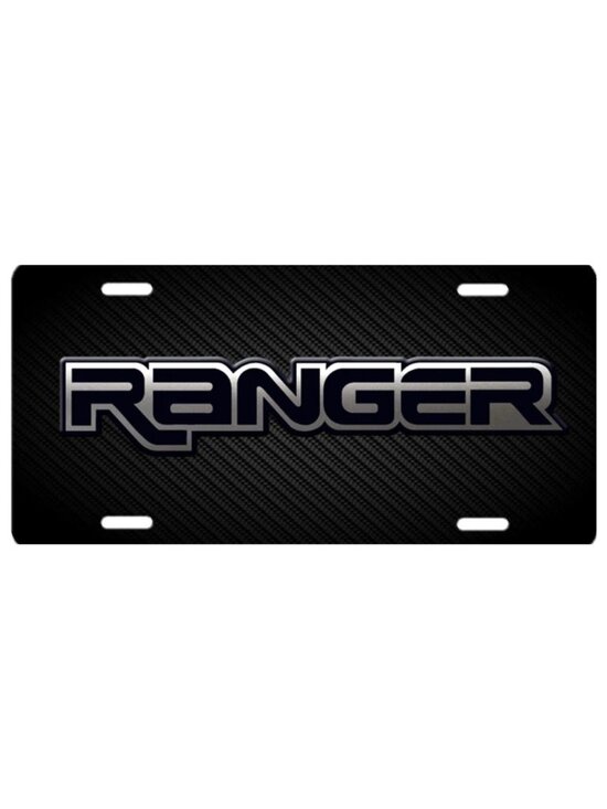 Accents | Ford Ranger Logo On Metal Aluminum Vanity License Plate Tag ...
